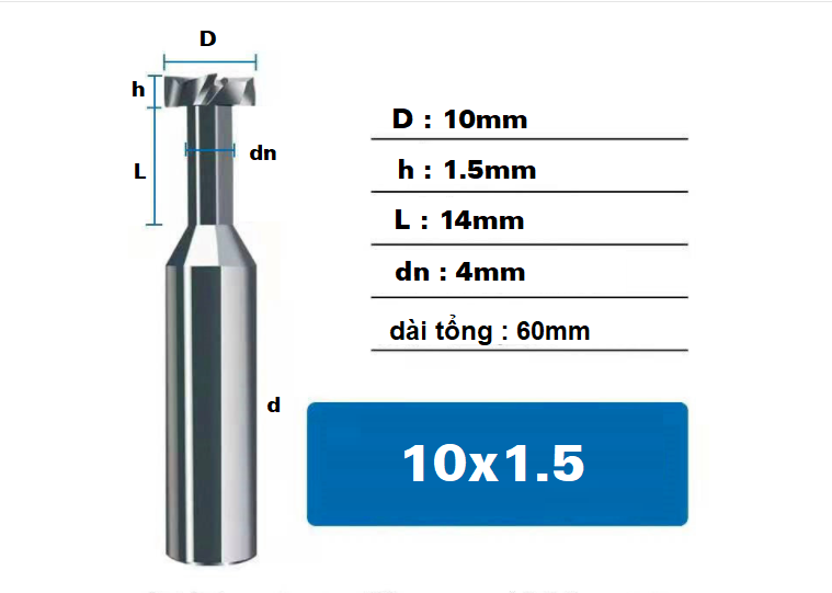 Dao phay rãnh T hợp kim